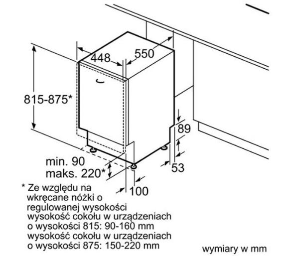 Bosch SPV53M10EU, Zmywarka do zabudowy - cena i opinie - OleOle!